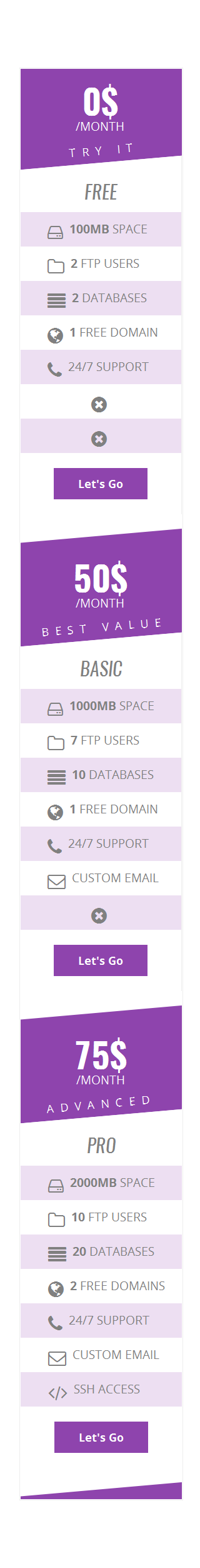 Slope - Flat Pricing Table by MondayFlight | CodeCanyon